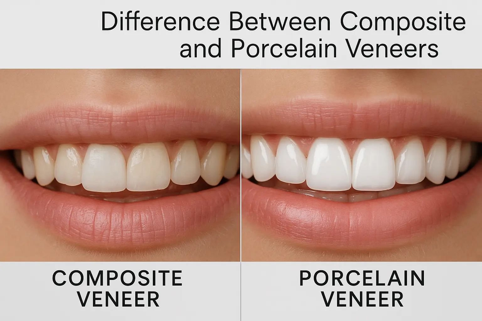 Difference Between Composite And Porcelain Veneers | Guide