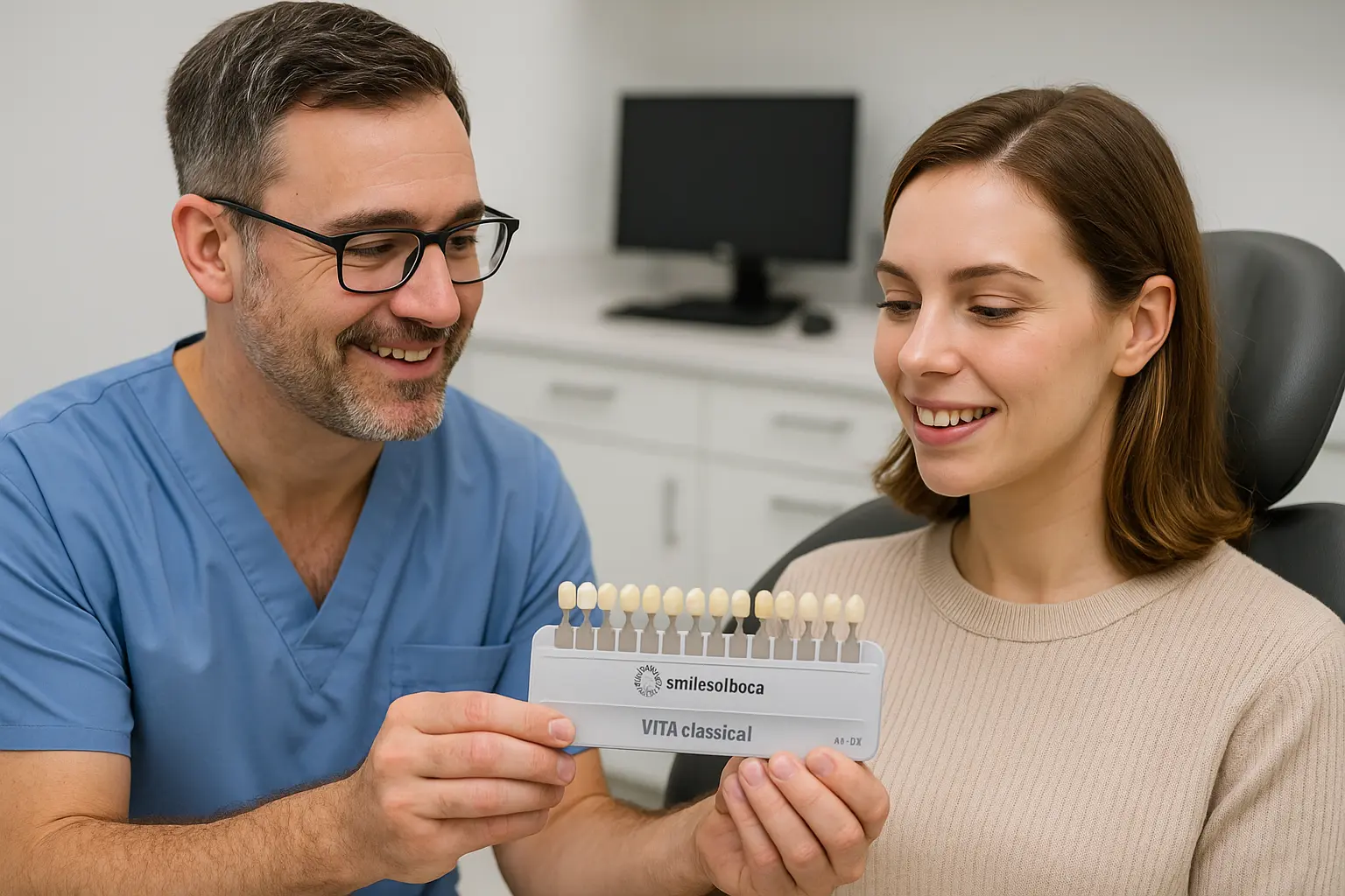 Porcelain Dental Crown Color Chart Guide - Smiles Of Boca